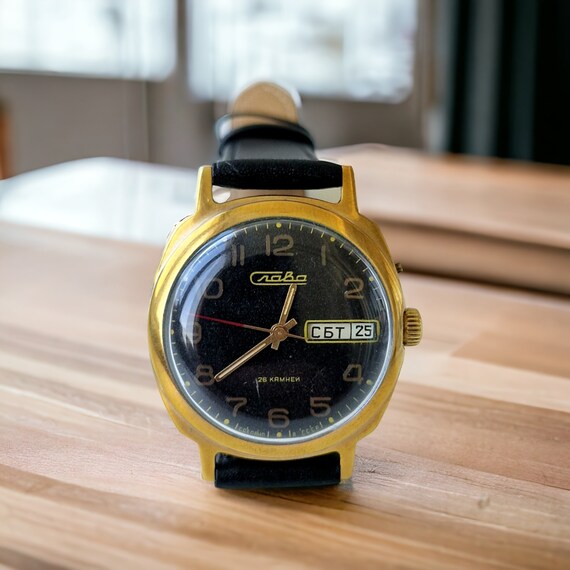 Vintage Soviet Men's Slava Quartz Wristwatch,Mid 80's… - Gem