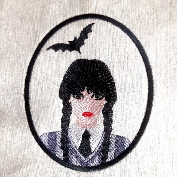 Wednesday Addams Machine Embroidery - Etsy