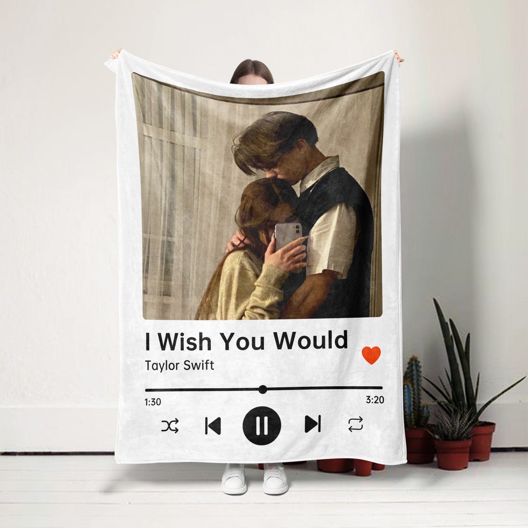 Custom Spotify Photo Blanket, Personalized Music Blanket, Photo Blanket ...