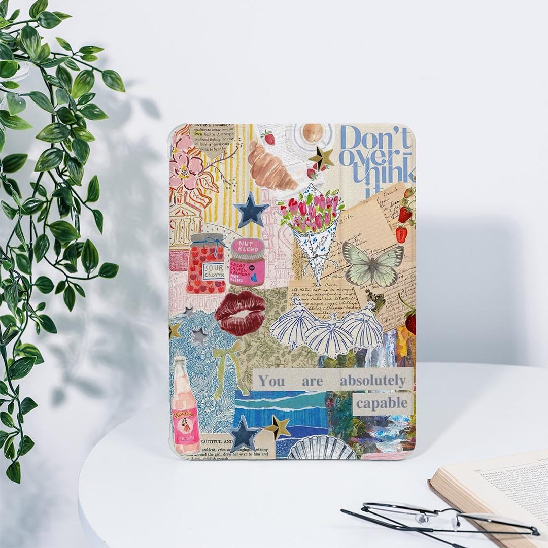 Scrapbook Cartoon iPad Case for iPad 9.7" 10.2" 10.9" 12.9" iPad Air 5 ...