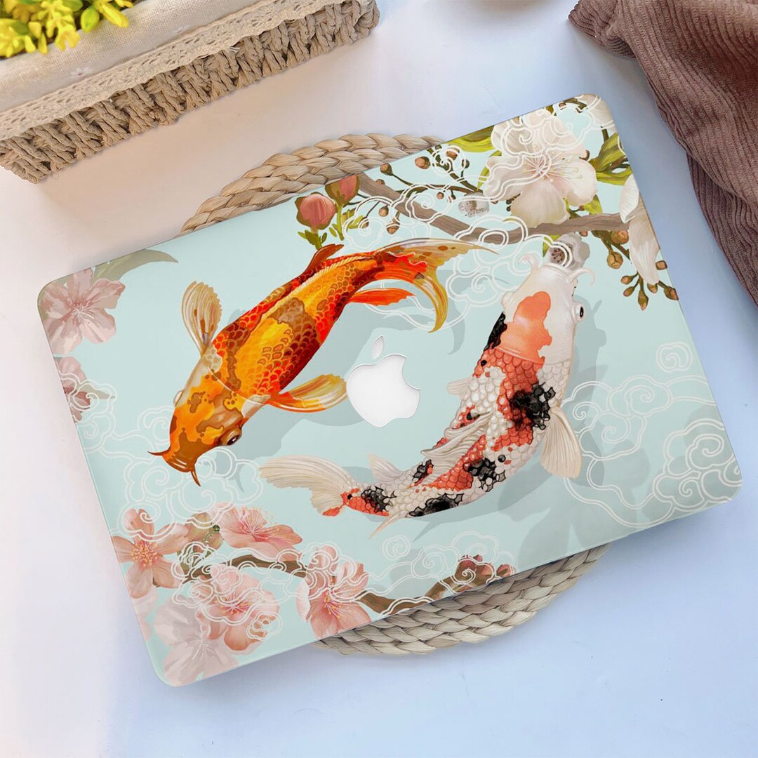 Cute Koi Fish Floral MacBook Case for MacBook Air 2020 Case, MacBook ...