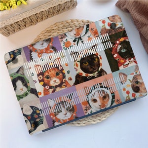 Art Cat Cartoon Collage Hard Protective MacBook Case Cute Laptop Cover ...