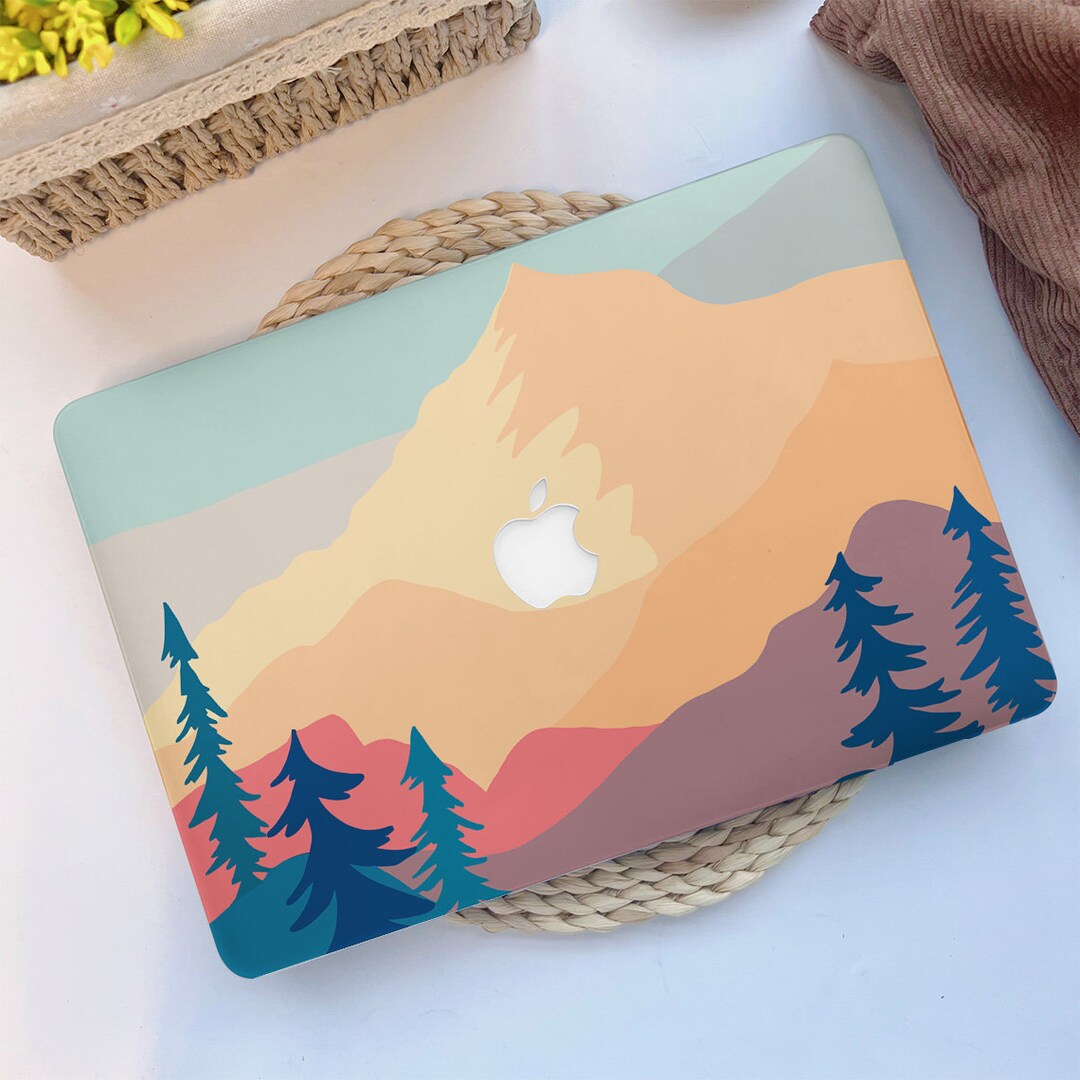 Mountains MacBook Case Forest Trees Bright Case for MacBook Air 2020 ...