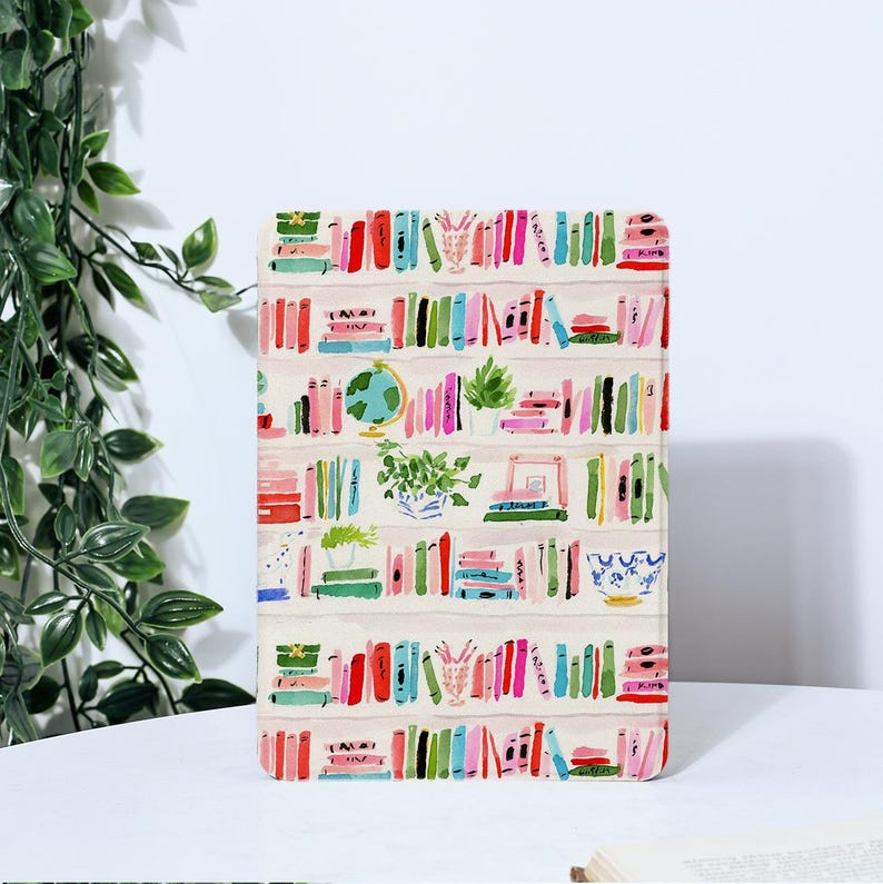 Abstract Bookshelf Kindle Case for Paperwhite 1/2/3/4, Kindle 2019/2022 ...