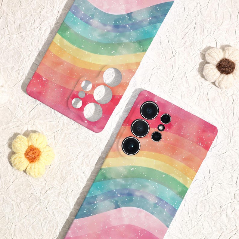 Colorful Waves Phone Case for Samsung Galaxy S25 S24 S23 S22 Plus Ultra ...