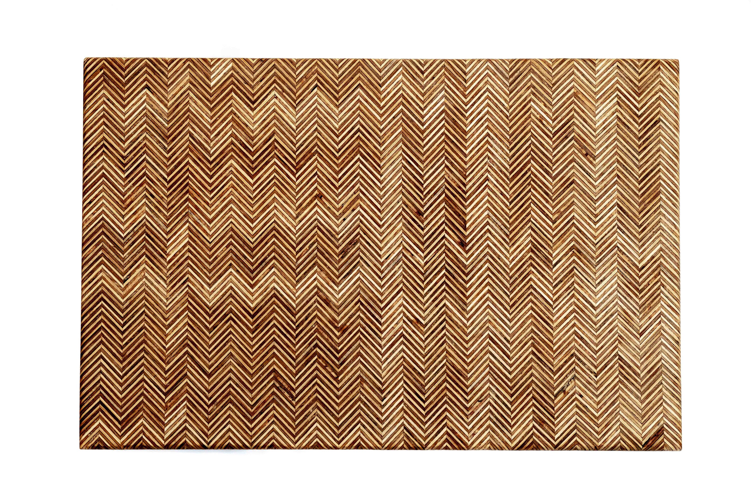 Patterned Plywood Table With Chevron Pattern Great for Home Decoration ...