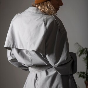 REPORTER Large, Insulated Coat, 90s Trench / Gray Oversize Trench ...