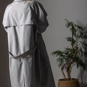 REPORTER Large, Insulated Coat, 90s Trench / Gray Oversize Trench ...