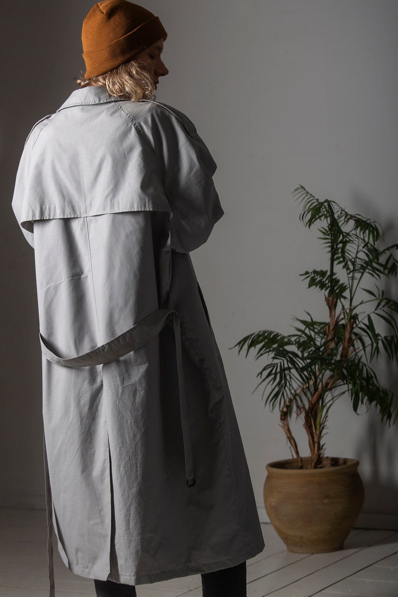 REPORTER Large Insulated Coat 90s Trench / Gray Oversize | Etsy