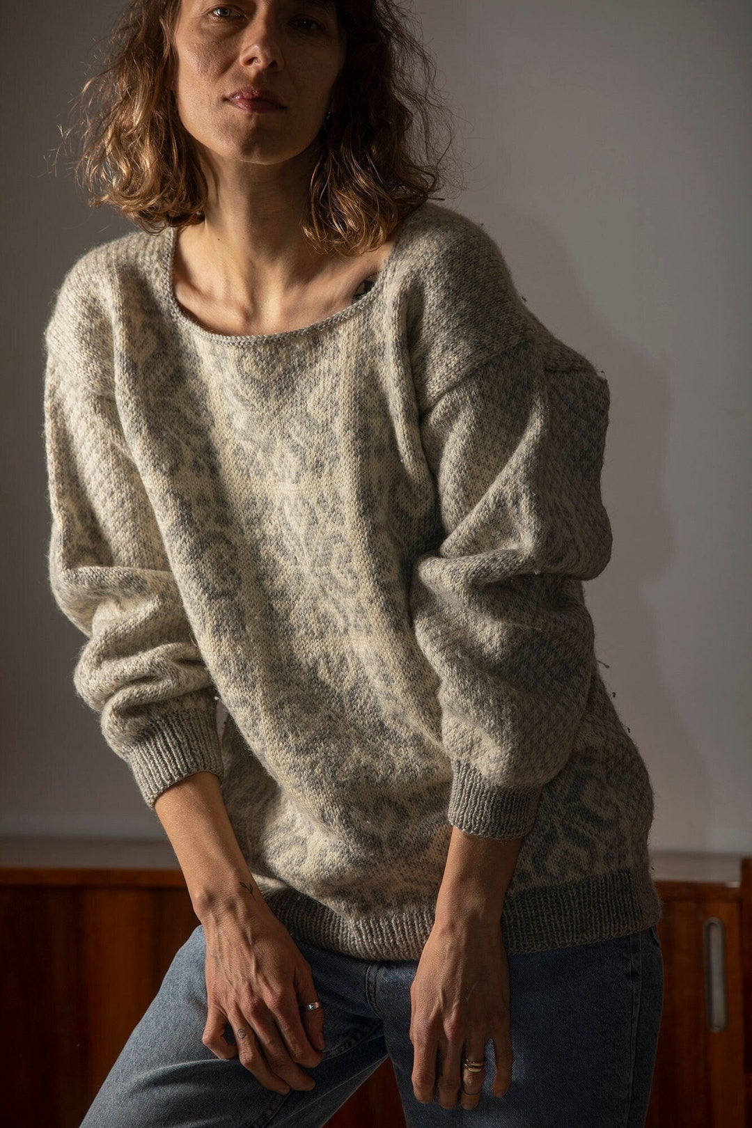 Handmade Vintage Blue, Wool Sweter Made in Norway/retro Wool 80s ...