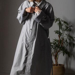 REPORTER Large, Insulated Coat, 90s Trench / Gray Oversize Trench ...