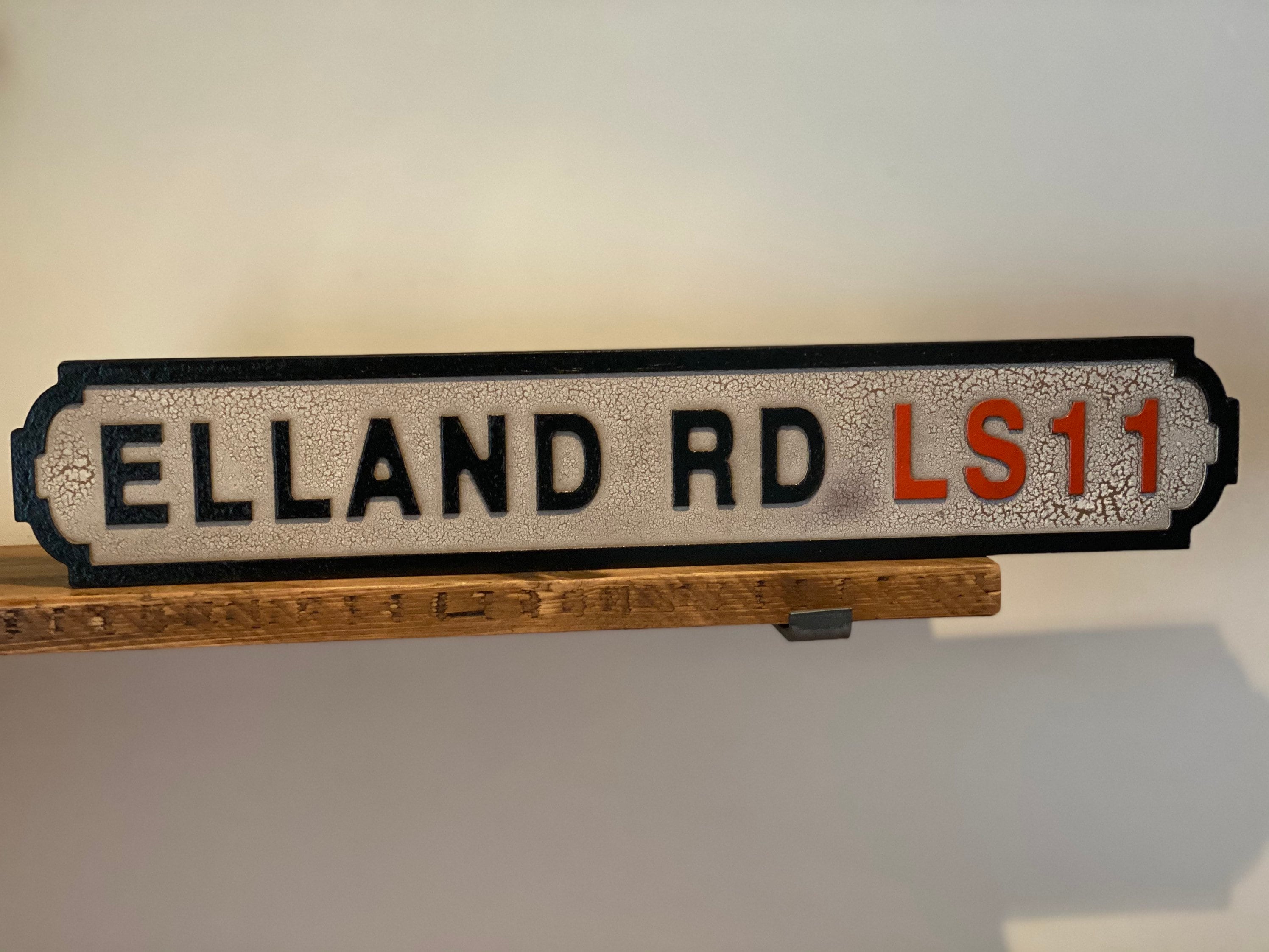 Leeds ELLAND Rd LS11 Vintage Road Sign/Street Sign/Custom | Etsy
