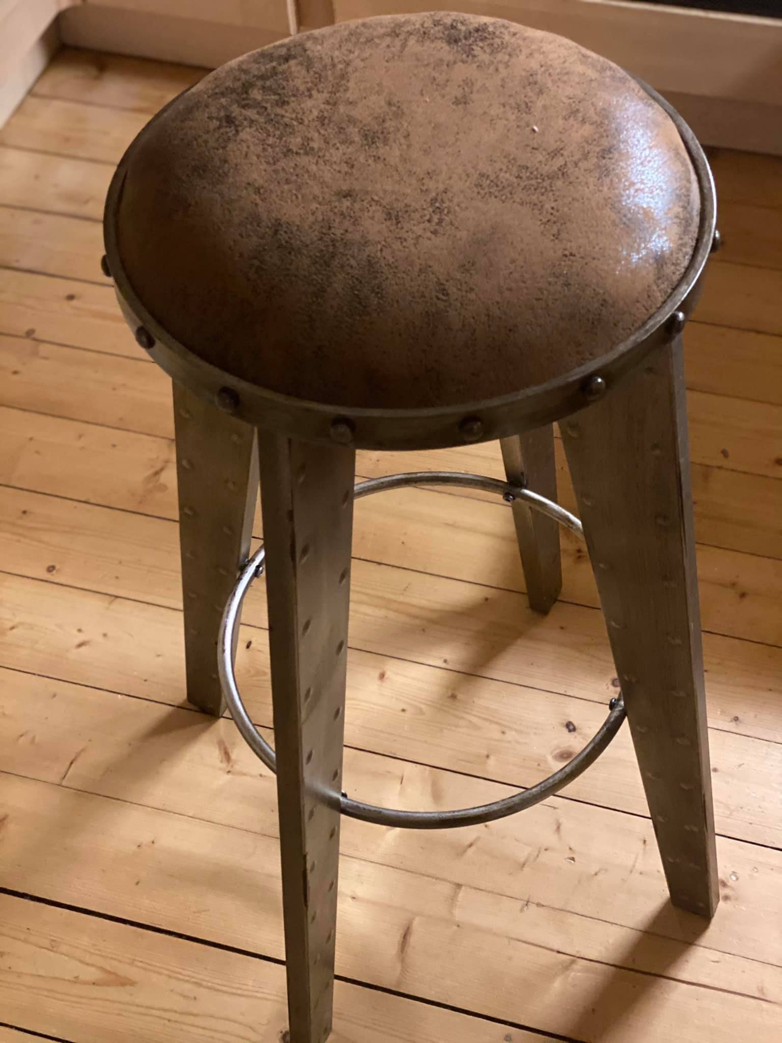 Industrial Steampunk Iron 77cm Aviation Inspired Bar Stool - Etsy