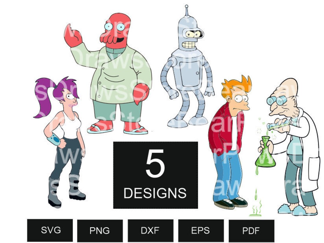 Futurama Svg Bender Futurama Svg Fry Svg Leela Svg Zoidberg - Etsy Canada