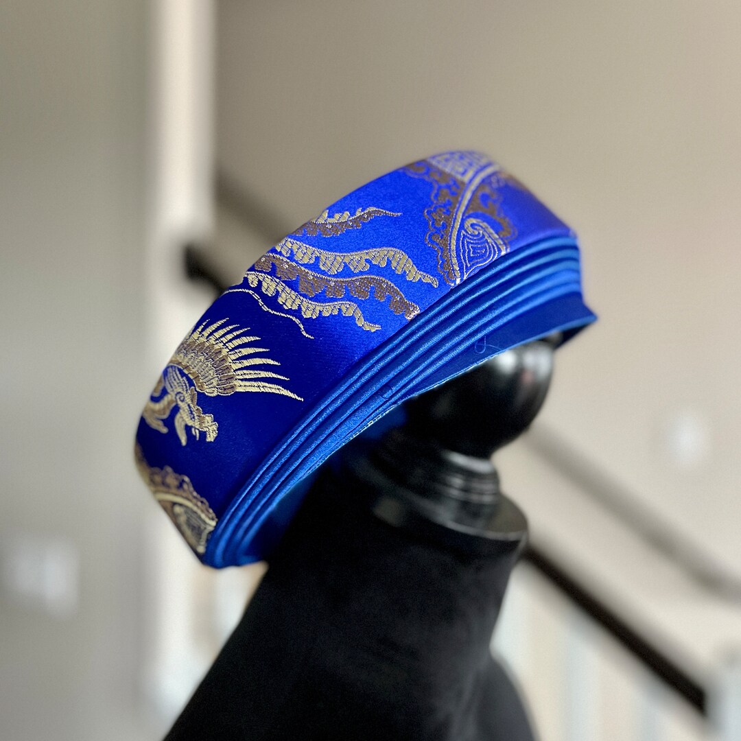 Headpiece for Vietnamese Mens Ao Dai in Assorted Colors Red, Blue, Gold ...