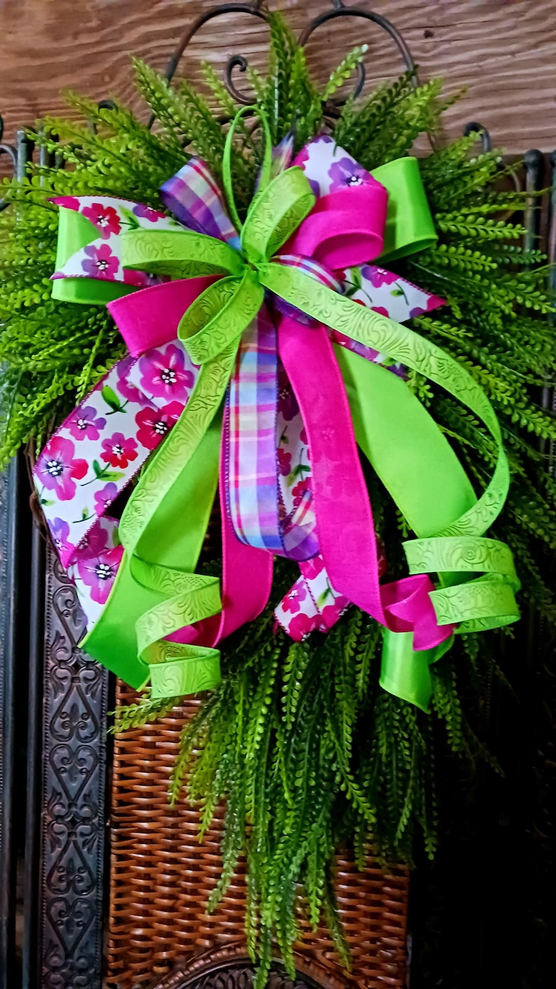 Spring Floral Wreath Bow Best Selling Wreath Bow Spring Wreath Bow ...