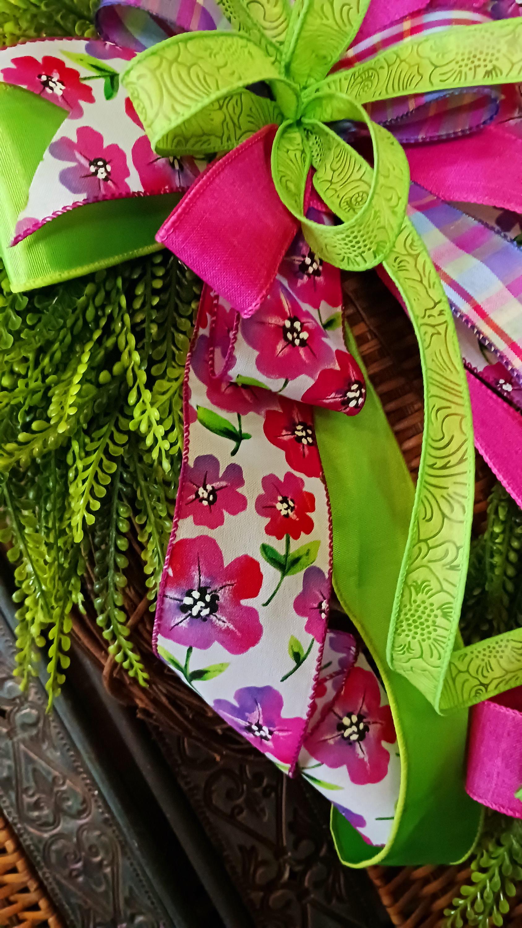 Spring Floral Wreath Bow Best Selling Wreath Bow Spring Wreath Bow ...