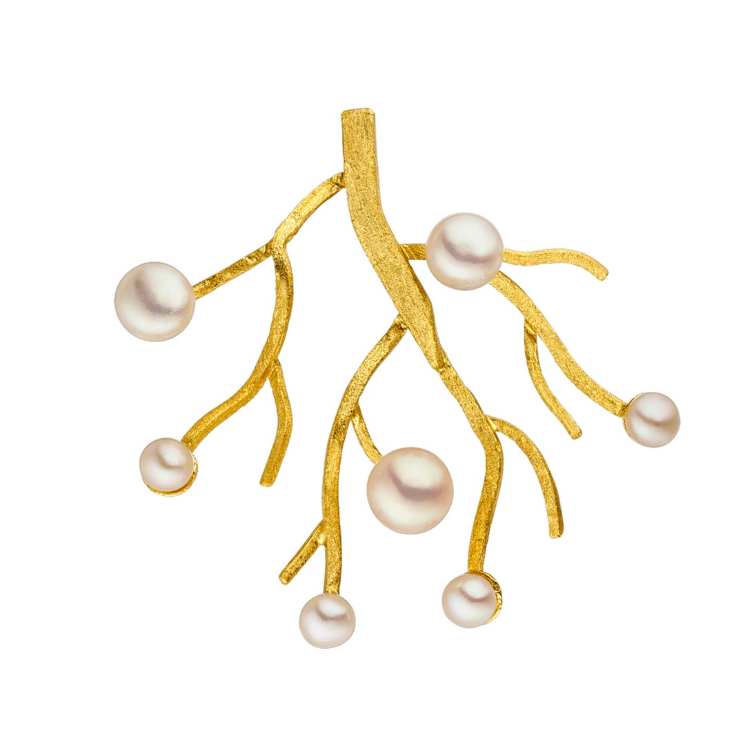 Pendant Mistletoe Symbol of Love Goldsmith Handmade in 925 Silver With ...