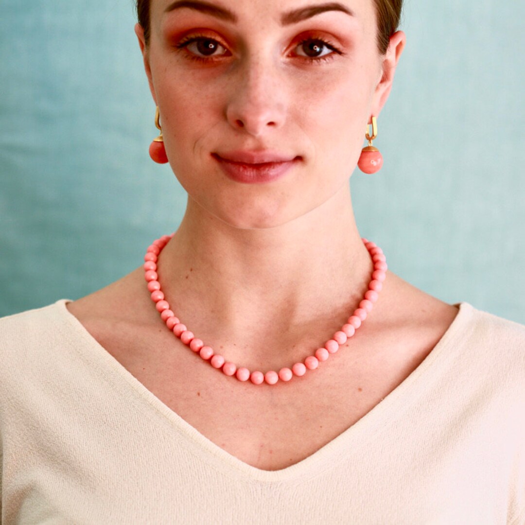 Pink Conch Pearl Necklace Natural Product, Top Seller, 18kt Gold Plated ...