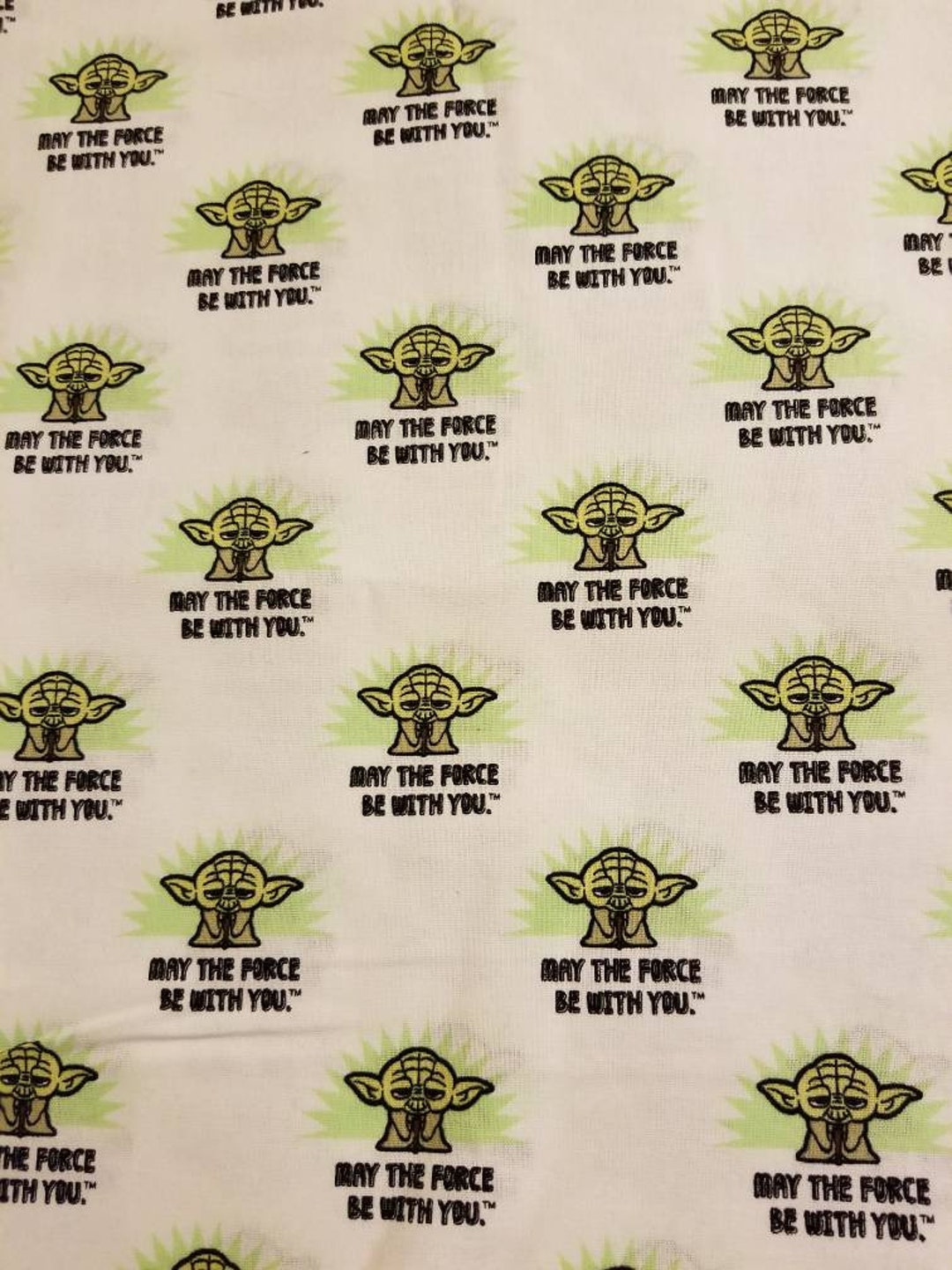 Star Wars Yoda 100% Cotton Fabric Fat Quarter - Etsy