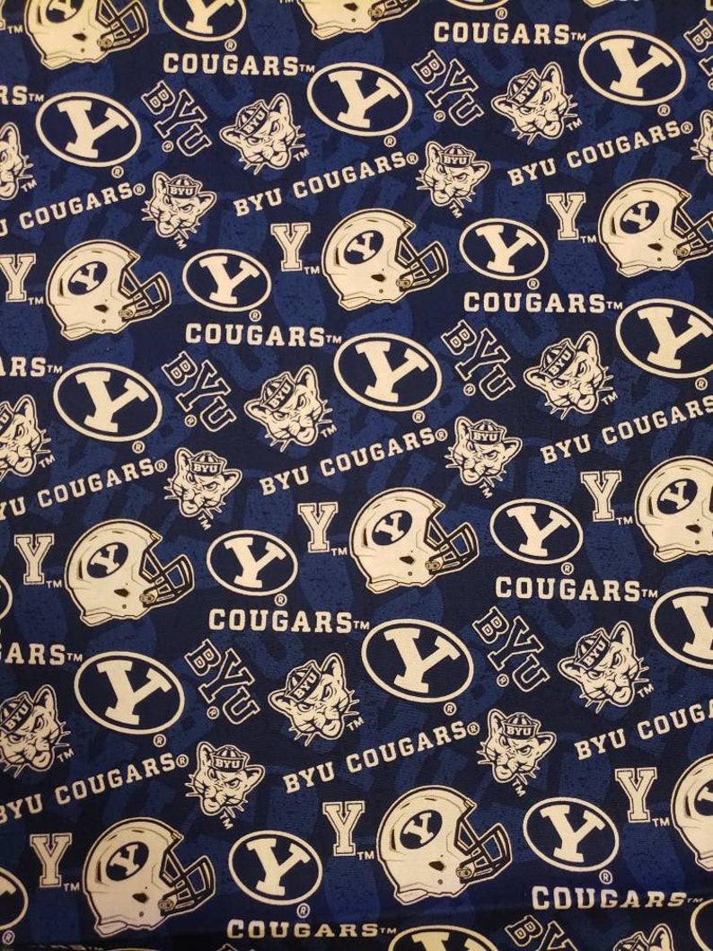 BYU Football 100% Cotton Fabric Fat Quarter Half Yard Full Yard - Etsy