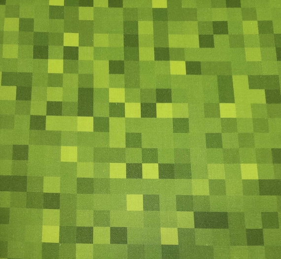Minecraft Pixels 100% Cotton Fabric Fat Quarter Half Yard | Etsy