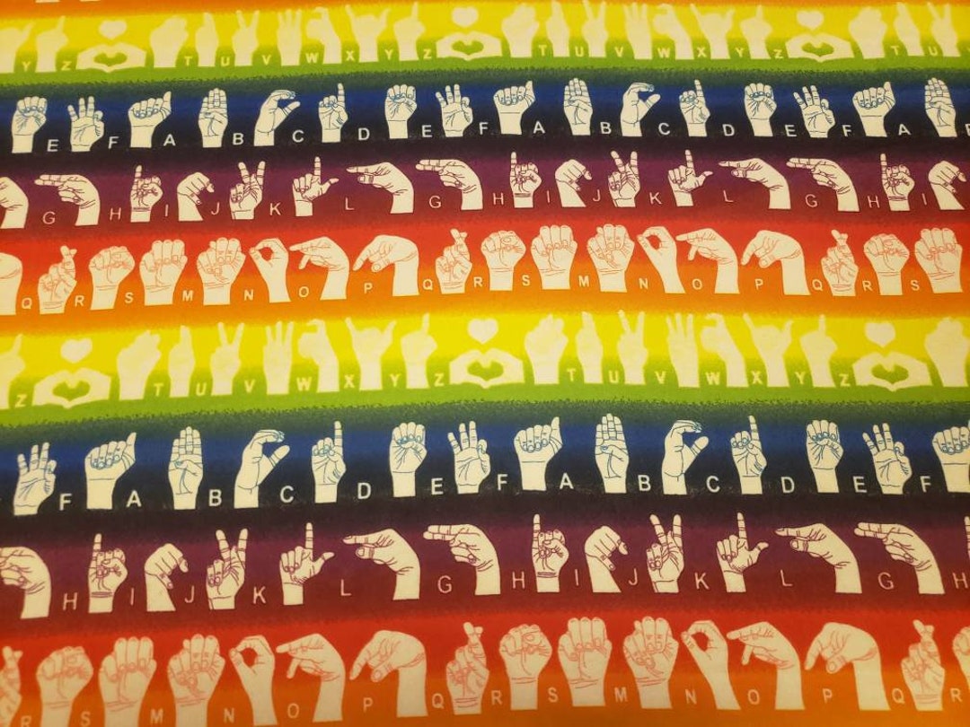 ASL Rainbow Flannel by the 1/2 Yard - Etsy