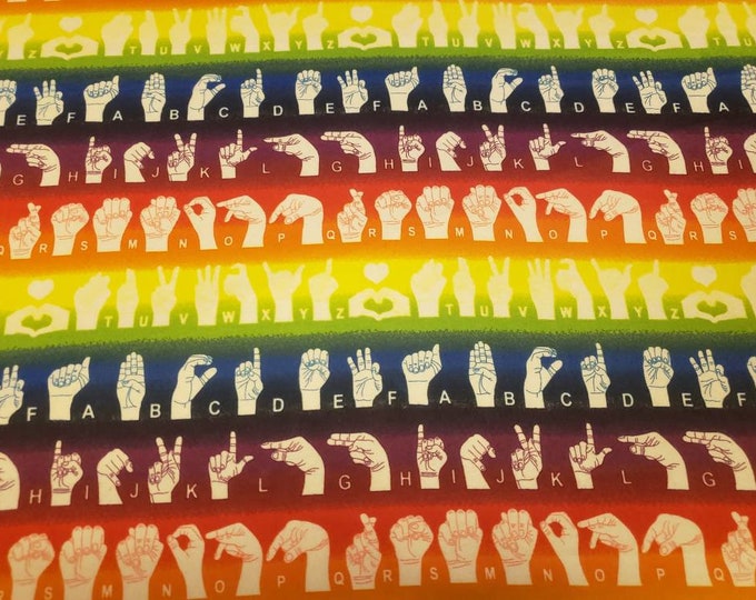 ASL Rainbow Flannel by the 1/2 Yard - Etsy