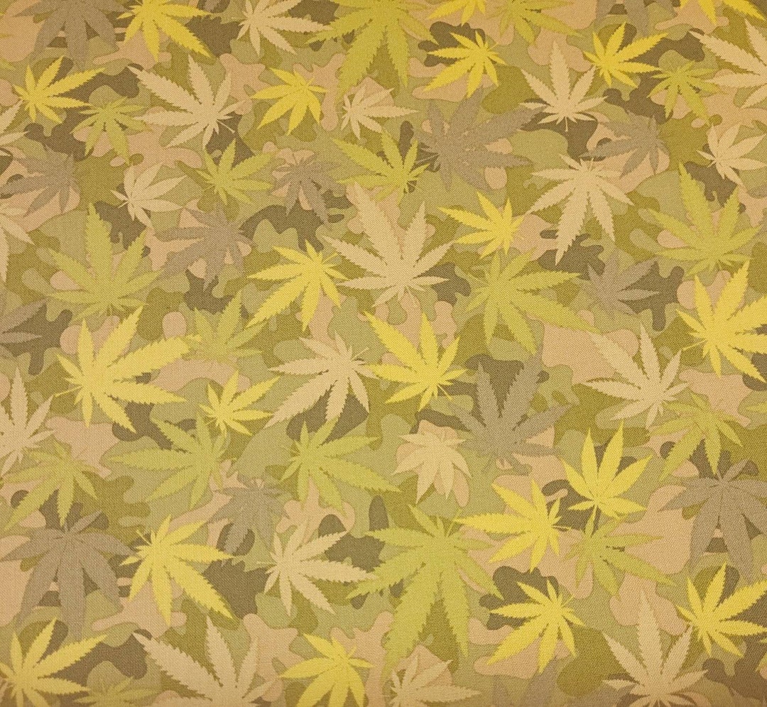 Marijuana 100% Cotton Fabric Fat Quarter Half Yard Full Yard - Etsy