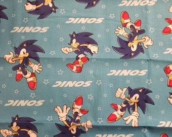 Sonic Hedgehog Cotton Fabric - Etsy