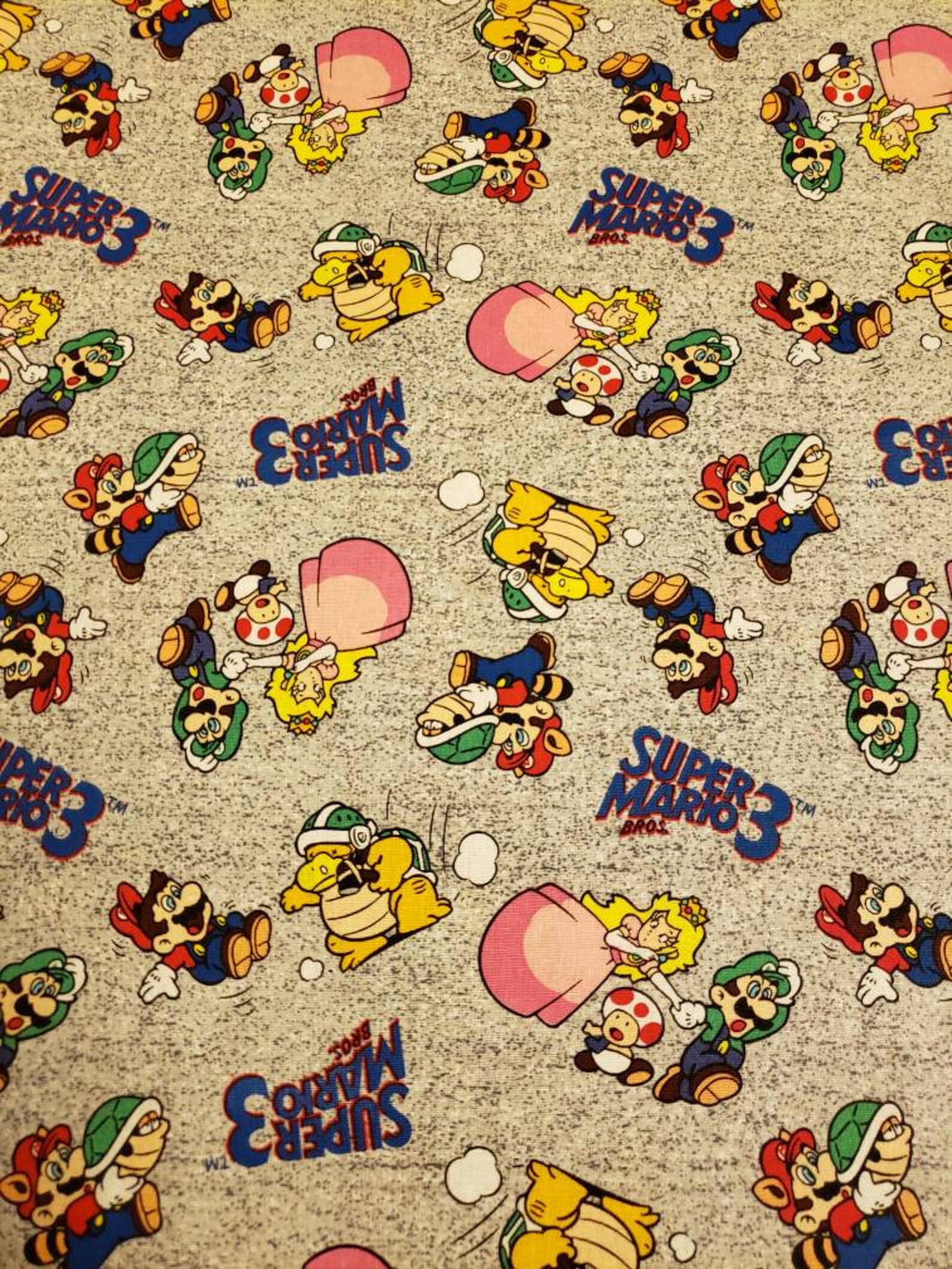 Super Mario Bros 3 100% Cotton Fabric Fat Quarter Half Yard - Etsy