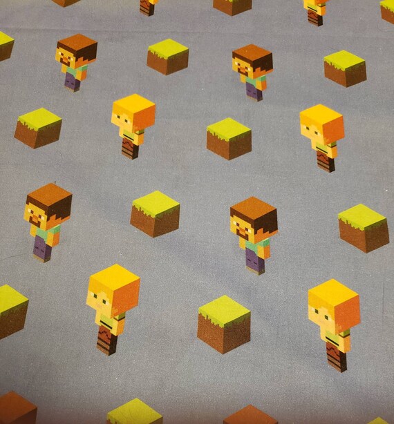 Minecraft Heros 100% Cotton Fabric Fat Quarter Half Yard - Etsy
