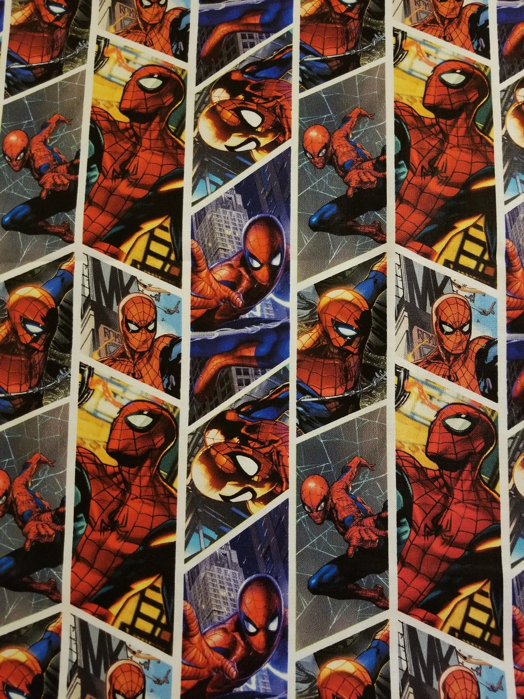 Spiderman Stripes 100% Cotton Fabric Fat Quarter Half Yard - Etsy
