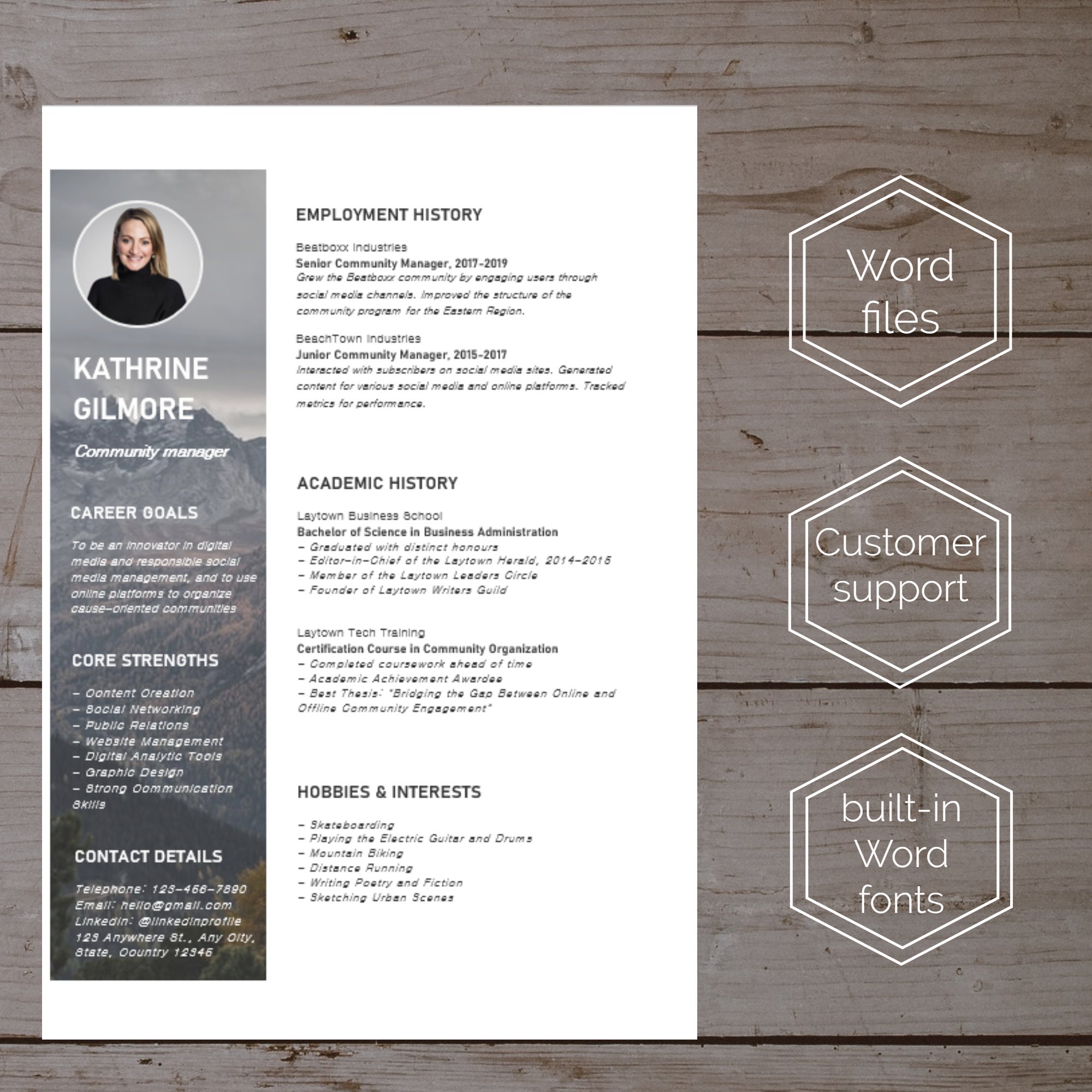 Resume Template Bundle CV Professional Resume Corporate Job - Etsy