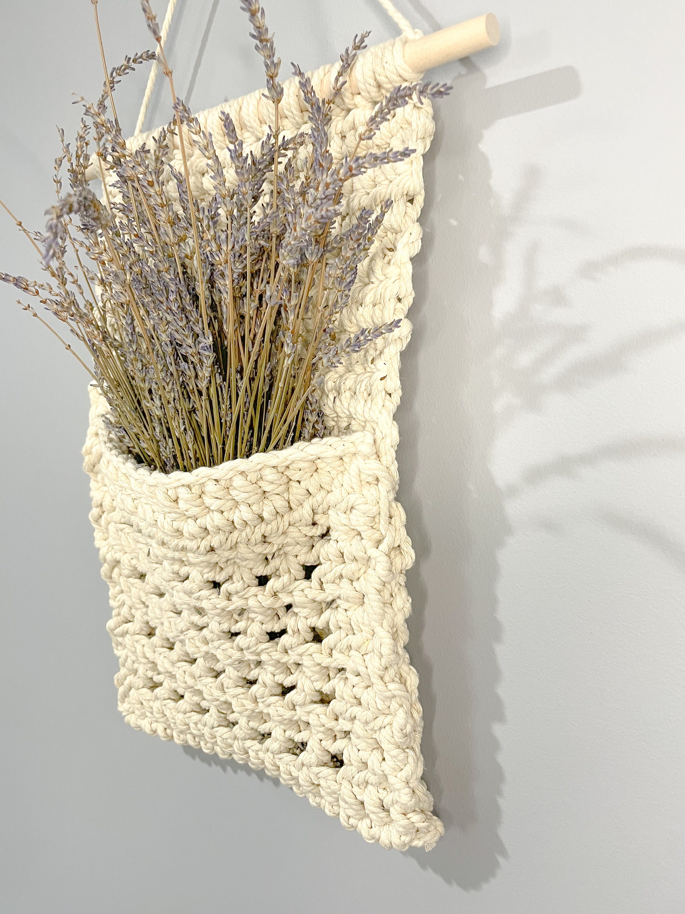 Crochet Wall Pocket, Crochet Wall Pocket Pattern, Wall Pocket, Wall ...