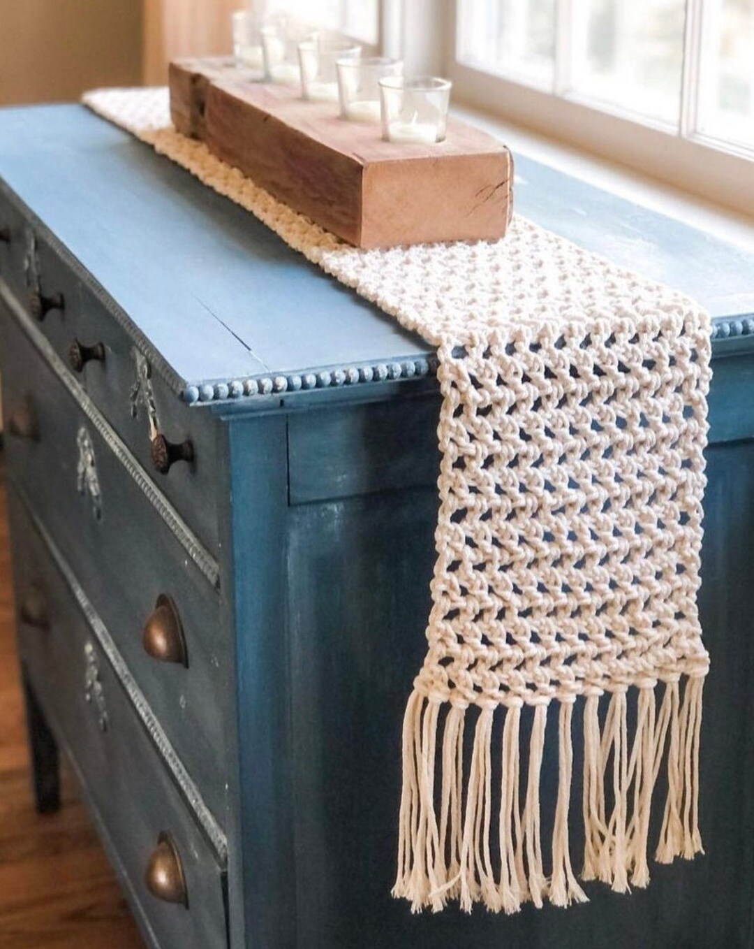 Crochet Table Runner, Macrame Table Runner, Handmade Table Runner ...