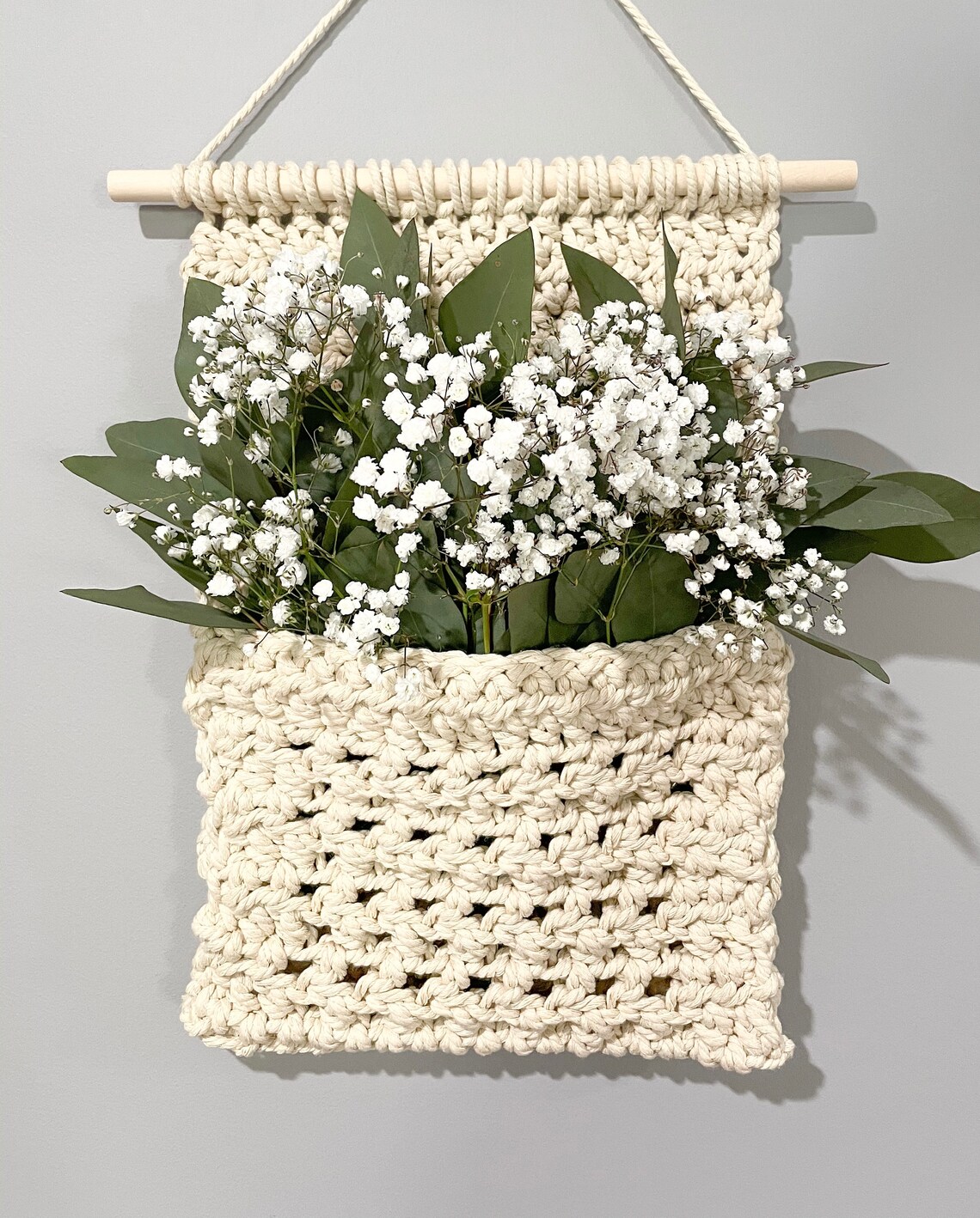 Crochet Wall Pocket, Crochet Wall Pocket Pattern, Wall Pocket, Wall ...