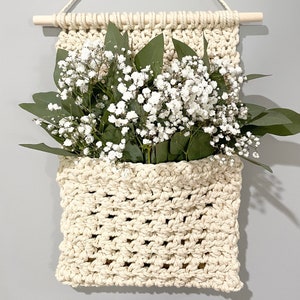 Crochet Wall Pocket, Crochet Wall Pocket Pattern, Wall Pocket, Wall ...