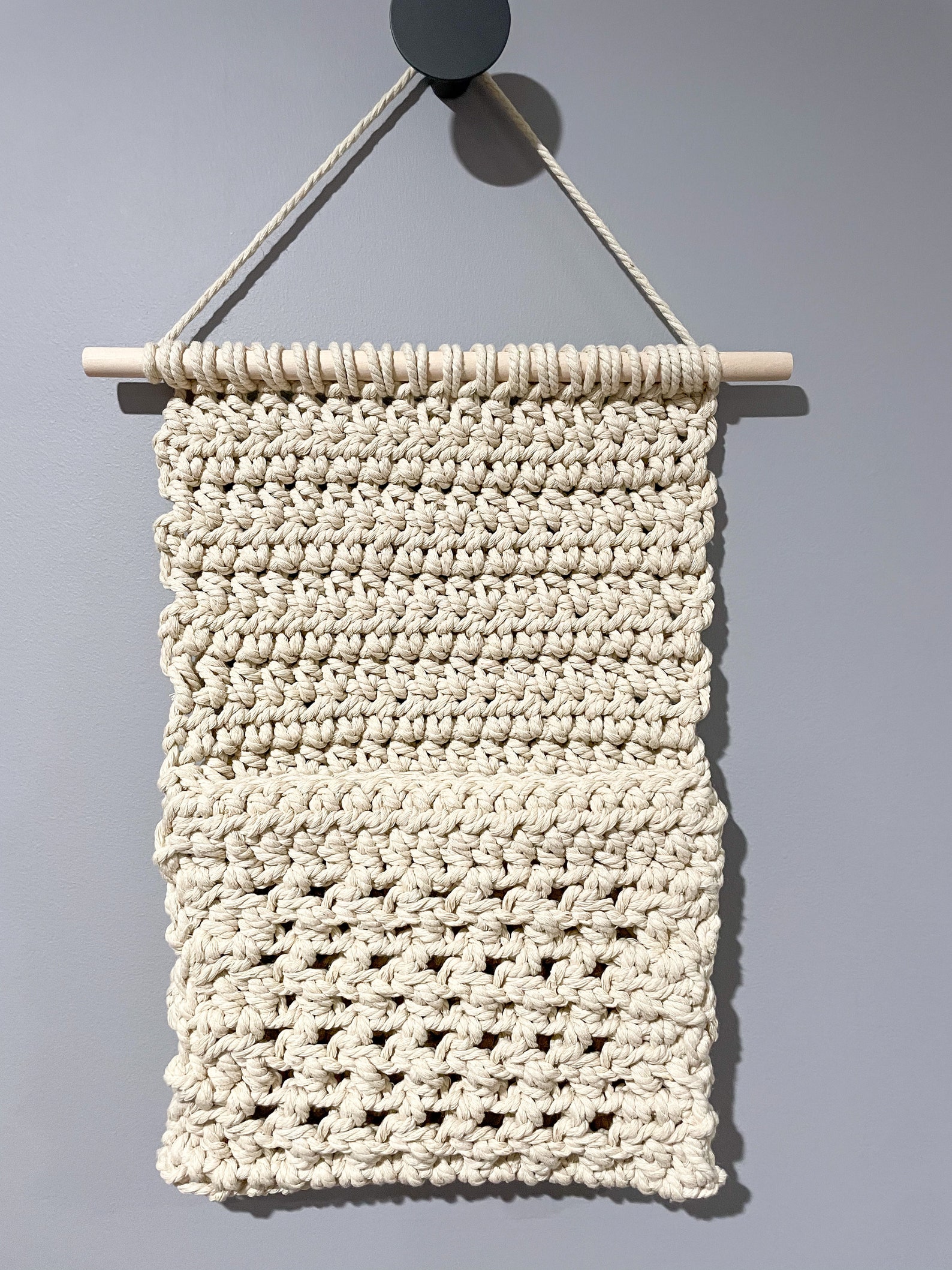Crochet Wall Pocket, Crochet Wall Pocket Pattern, Wall Pocket, Wall ...