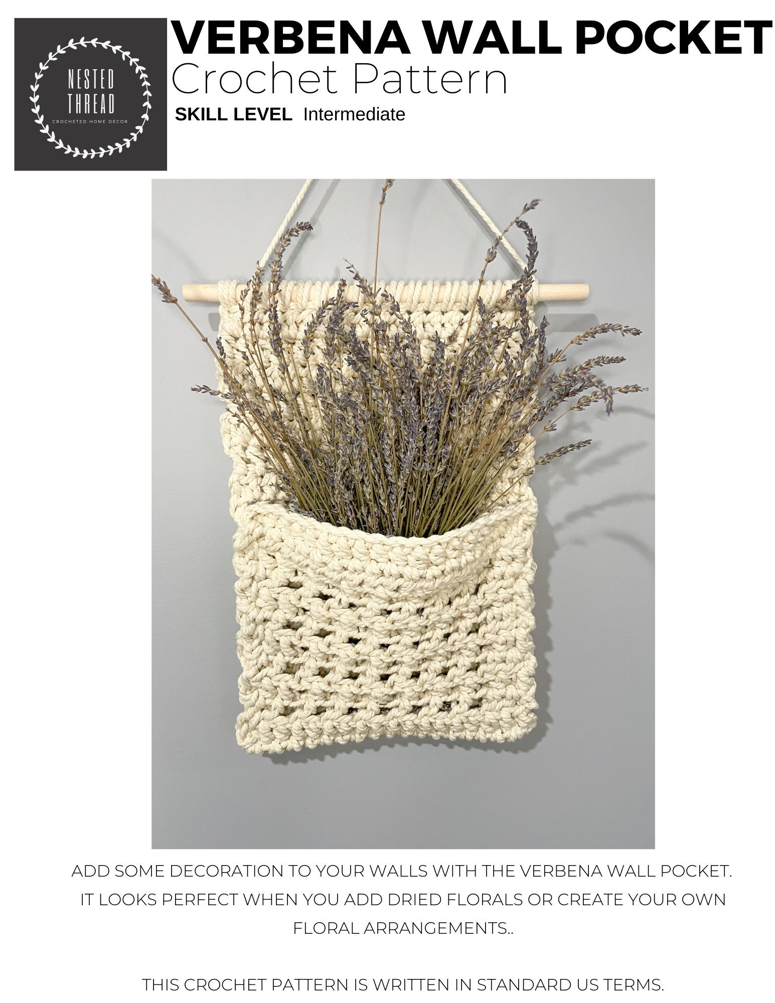 Crochet Wall Pocket Crochet Wall Pocket Pattern Wall Pocket | Etsy