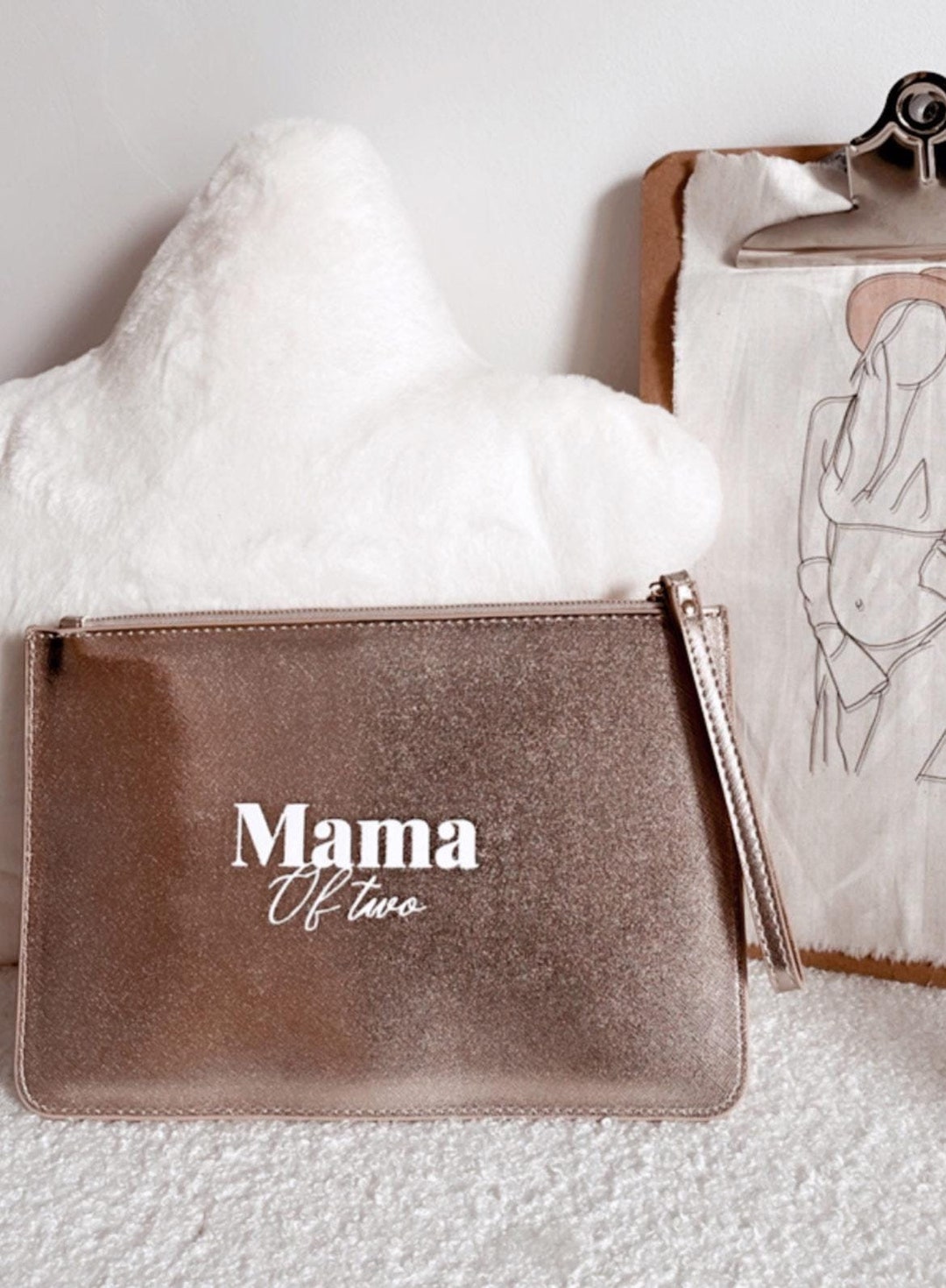 Personalized Rose Gold Pouch for Mom | Mom Gift | Personalized Mom ...