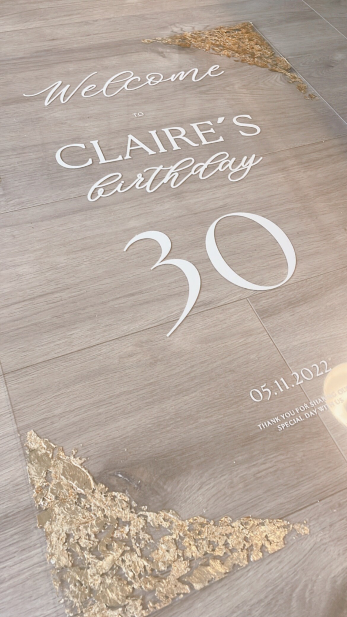 Birthday Welcome Sign| Plexiglass Panel Anniversary | Acrylic Panel ...
