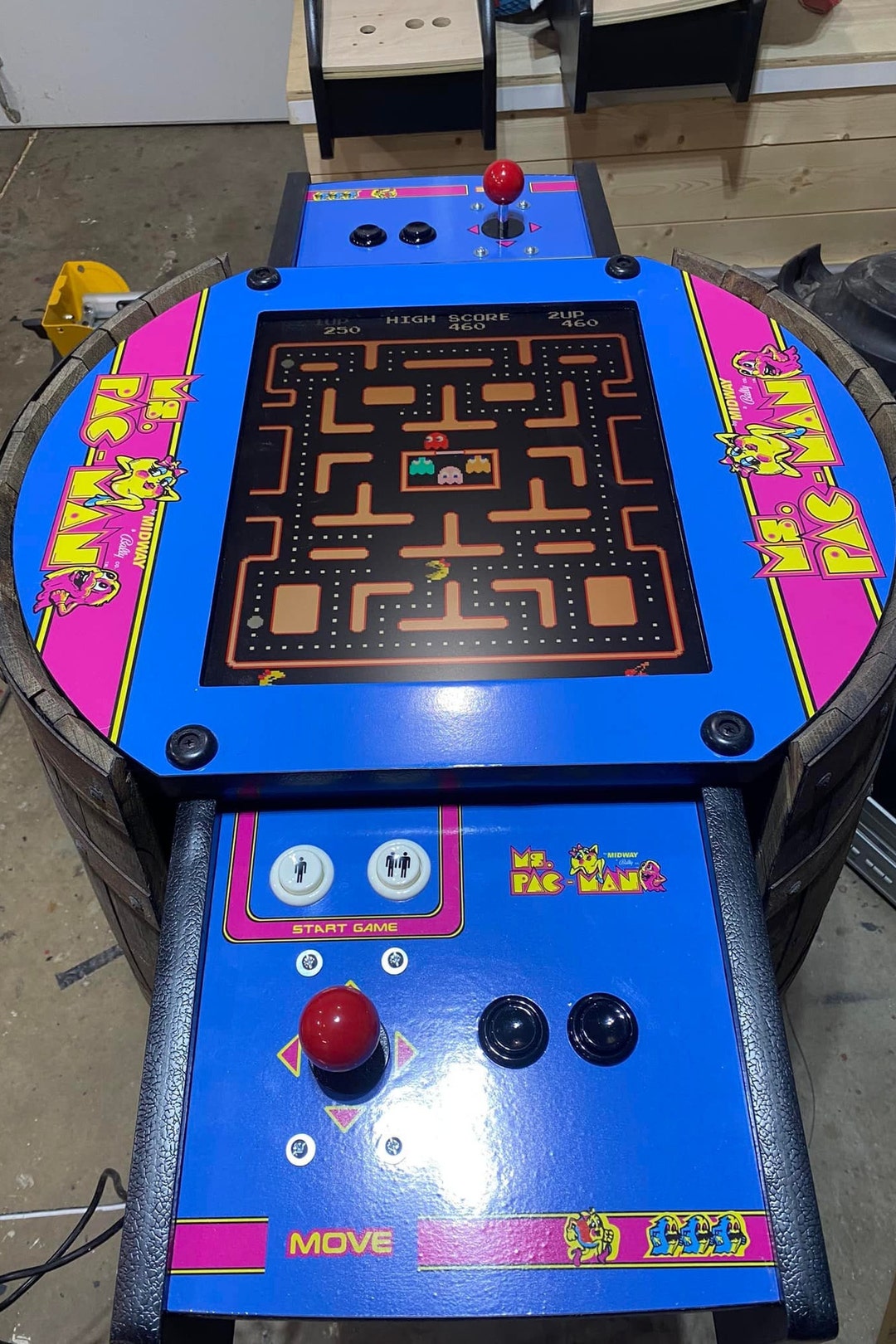 Retro Arcade Custom Arcade Whiskey Barrel CNC Flatpack Wood Only - Etsy