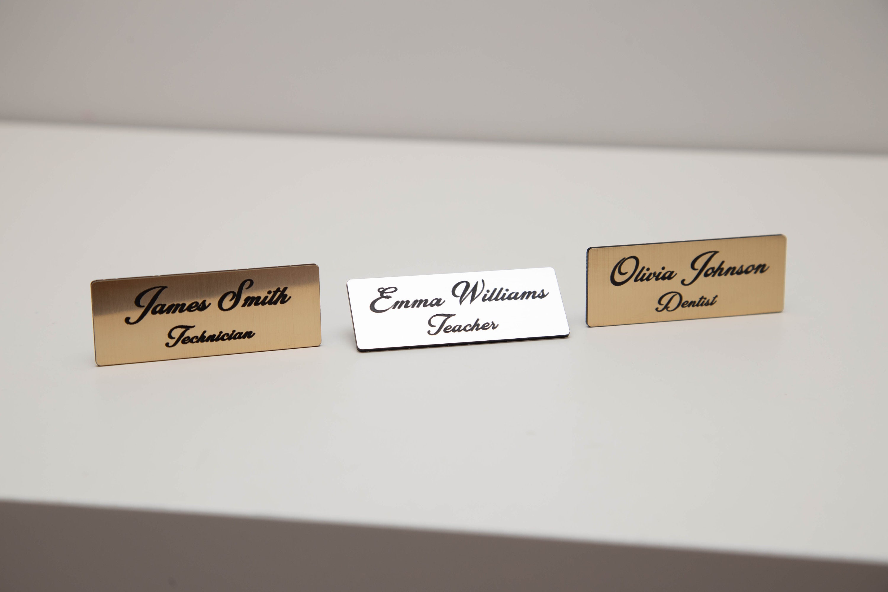 Golden Name Badge. Identification Badge Business Name Tag. - Etsy