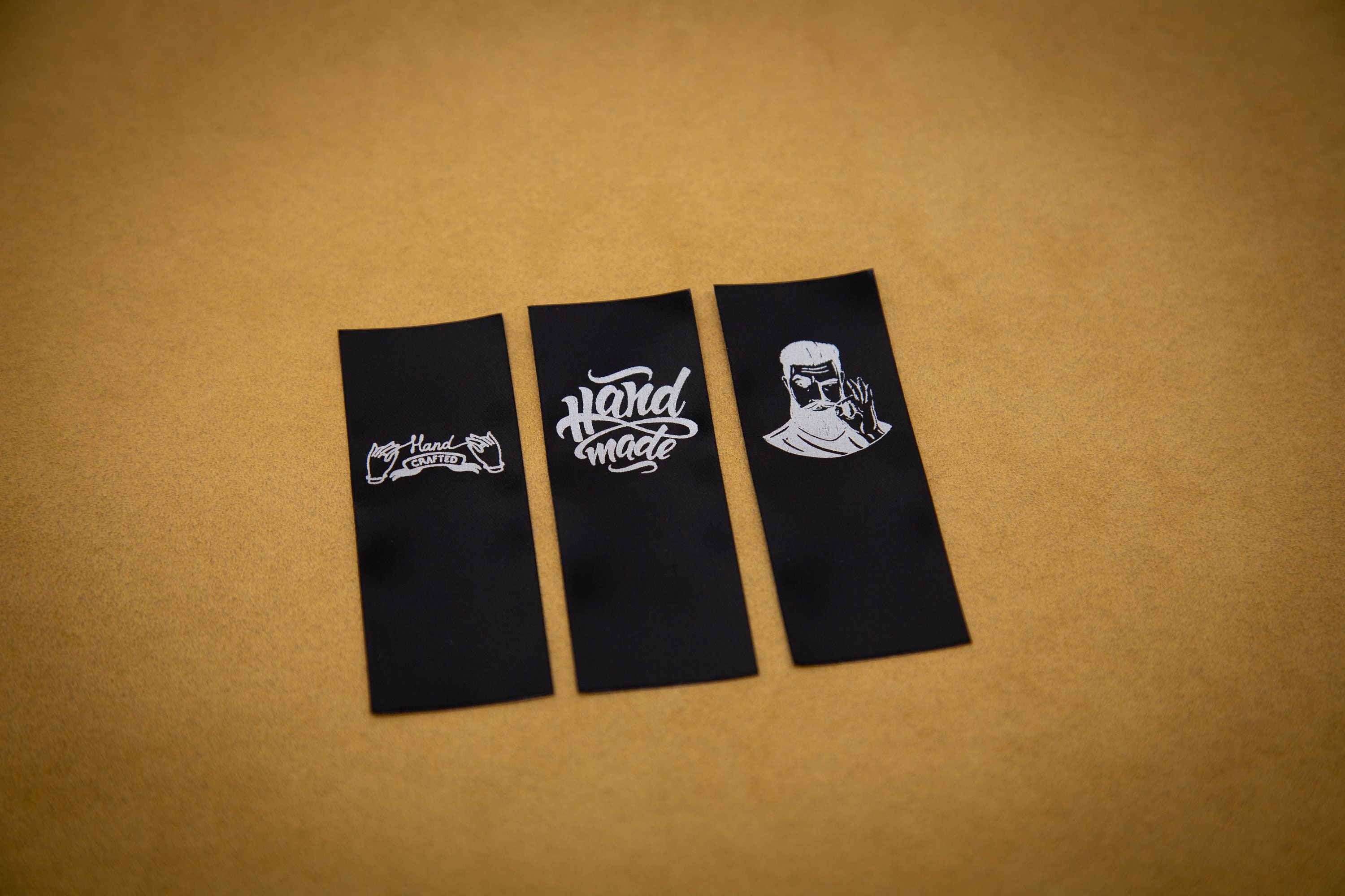 100 X Black Satin Custom Sewing Labels. Beautiful Knitting | Etsy