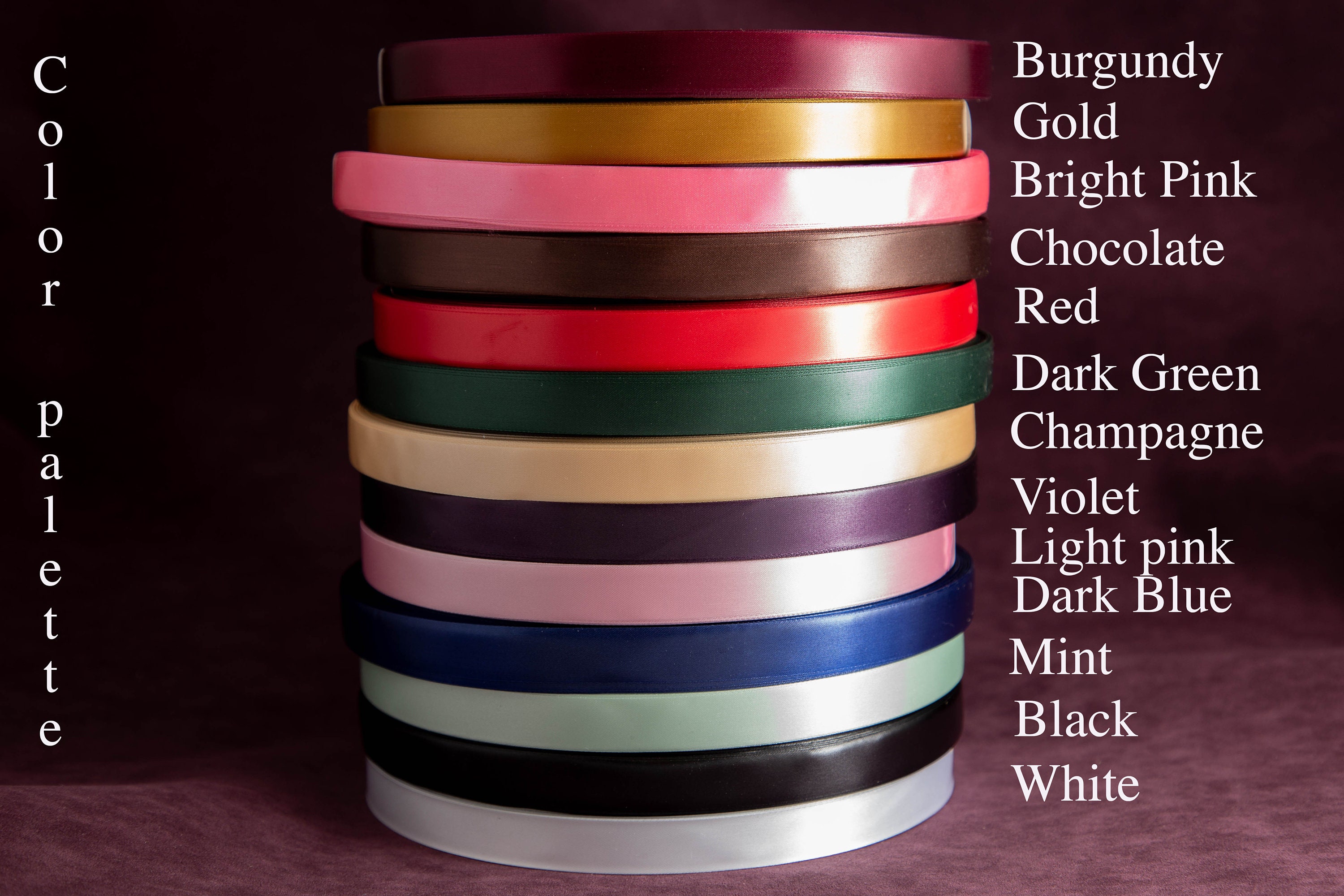 25-200 Yard / Metres Branded Ribbon. 15mm/0.6 Satin | Etsy