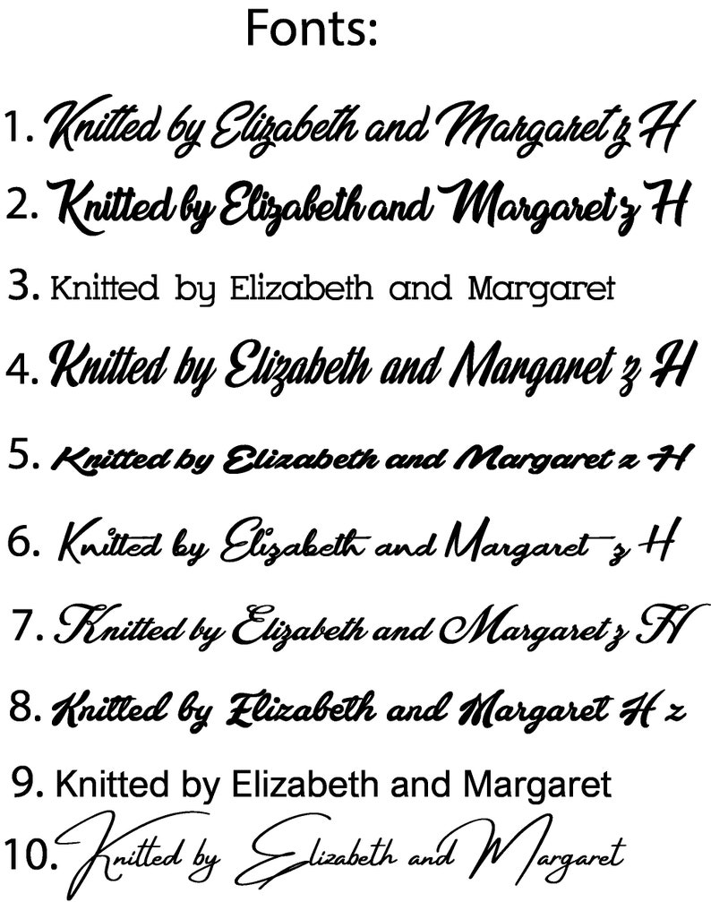 100 X Black Satin Custom Sewing Labels. Beautiful Knitting | Etsy