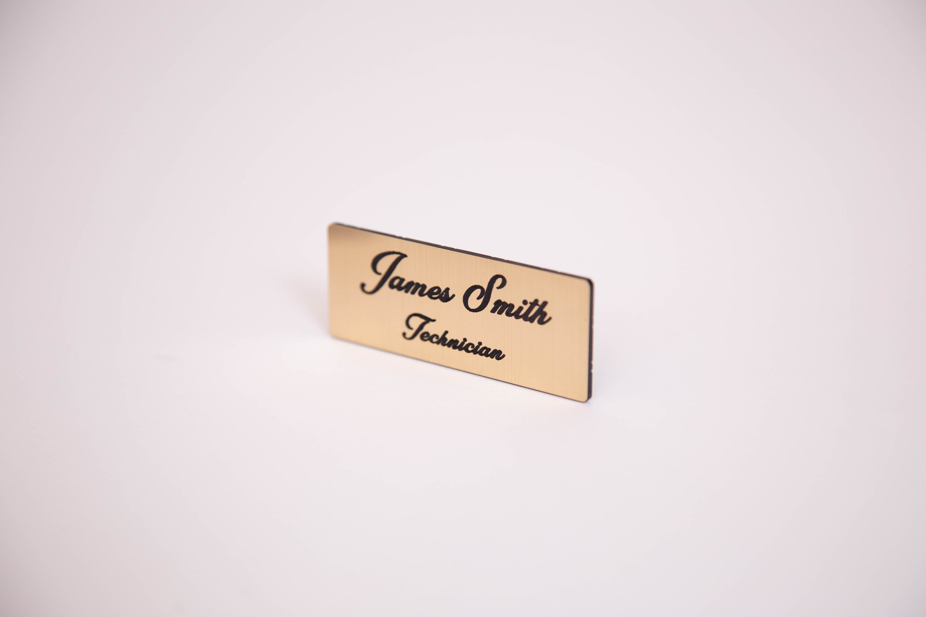 Golden Name Badge. Identification Badge Business Name Tag. - Etsy