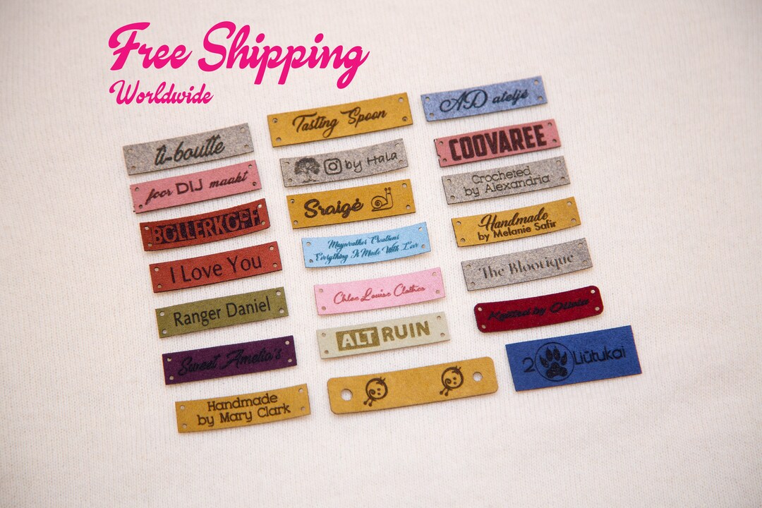 Custom Sewing Labels. Beautiful Personalised Vegan Knitting Labels ...