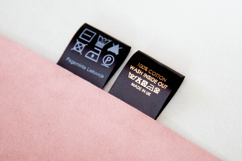 Qty 200 Custom Logo Labels Custom Fold Over Satin Label - Etsy